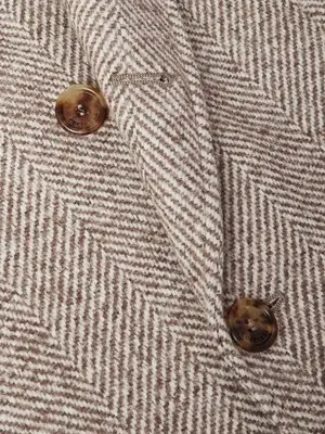 Brunello Cucinelli Herringbone Woven Coat - Neutrals