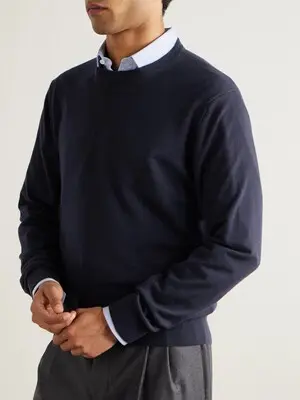 Canali Slim-fit Cashmere Sweater - Blue