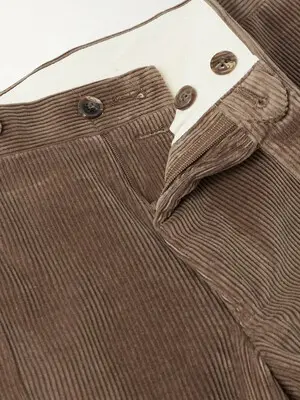Canali Tapered Cotton-blend Corduroy Trousers