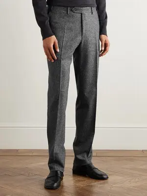 Canali Tapered Wool-blend Twill Suit Trousers