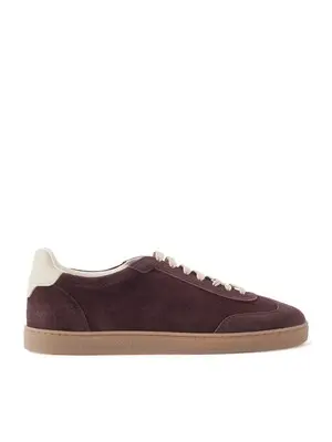 Men's Suede-Trimmed Sneakers