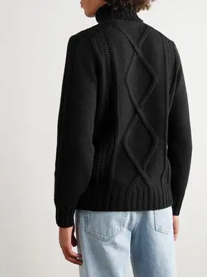 Brunello Cucinelli Intarsia Cashmere Rollneck Sweater