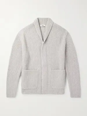Altea Shawl-collar Ribbed Wool Cardigan