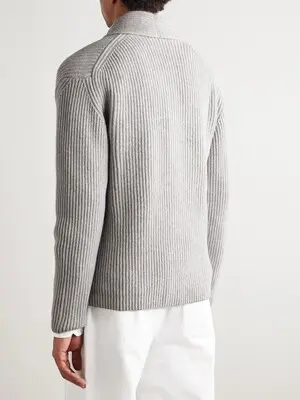 Altea Shawl-collar Ribbed Wool Cardigan