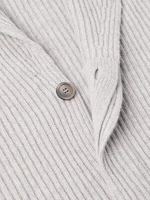 Altea Shawl-collar Ribbed Wool Cardigan