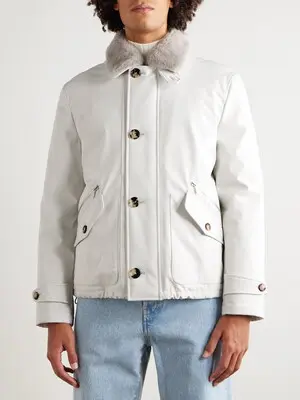 Brunello Cucinelli Shearling-trimmed Shell Jacket