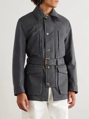 Brunello Cucinelli Belted Wool Field Jacket