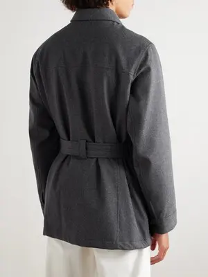 Brunello Cucinelli Belted Wool Field Jacket