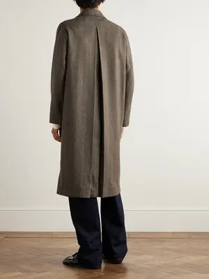 Boglioli Herringbone Wool-blend Coat