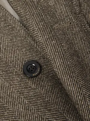 Boglioli Herringbone Wool-blend Coat