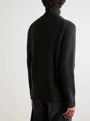 Altea Wool-blend Half-zip Sweater - Green