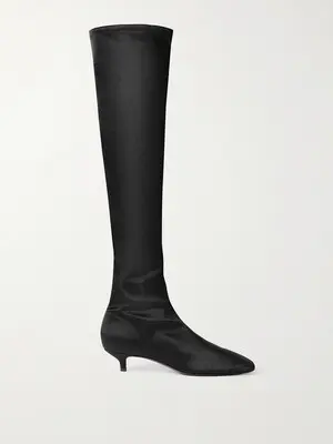 TOTEME Satin Knee High Boots