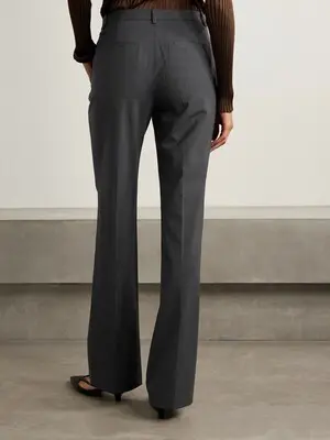 Theory Wool-blend Straight-leg Trousers - Gray