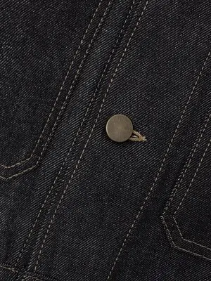 LEMAIRE Cropped Organic Denim Jacket - Blue