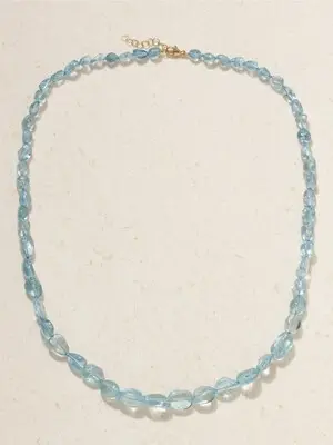 Jia Jia Arizona Jumbo Candy Aquamarine 14k Gold Necklace - Blue