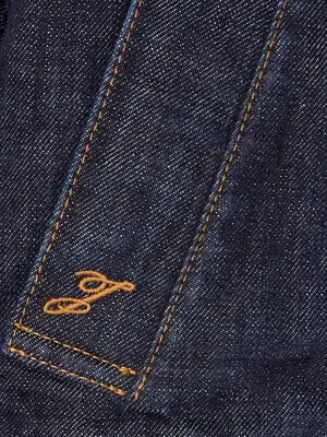 Jacquemus The Ovalo Fleece-trimmed Denim Jacket - Dark Denim