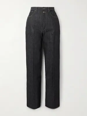 LEMAIRE High-rise Straight-leg Organic Jeans - Blue