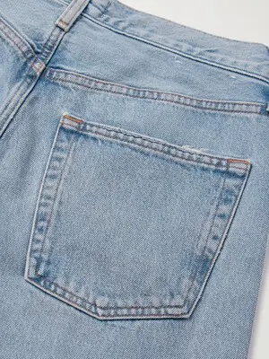 AGOLDE Amryn Distressed High-rise Wide-leg Jeans