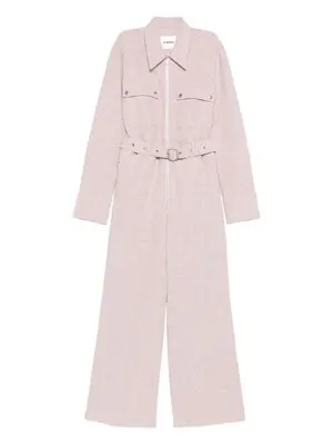 JIL SANDER Wool-blend Jumpsuit - Pink