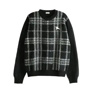 Burberry Check Crew Neck Sweater