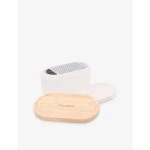 MICROPLANE Grate And Store Wooden Cheese Grater - Cashmere And Bamboo