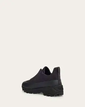 Zegna Triple Stitch Monte Suede And Leather Slip-on Sneakers - Navy Blue