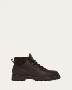 Loro Piana Beinn Walk Leather Ankle Boots - Chocolate