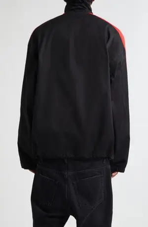 Balenciaga Embroidered Crest Cotton Track Jacket