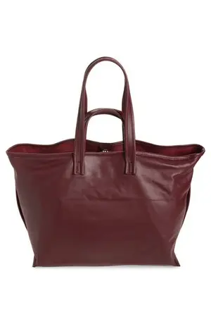 KASSL EDITIONS Lambskin Leather Tote - Bordeaux