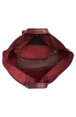 KASSL EDITIONS Lambskin Leather Tote - Bordeaux