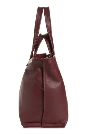 KASSL EDITIONS Lambskin Leather Tote - Bordeaux