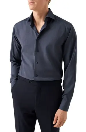 ETON Slim Fit Wool Dress Shirt
