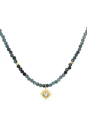 SATYA JEWELRY Channeling Wisdom Starburst Choker - Blue