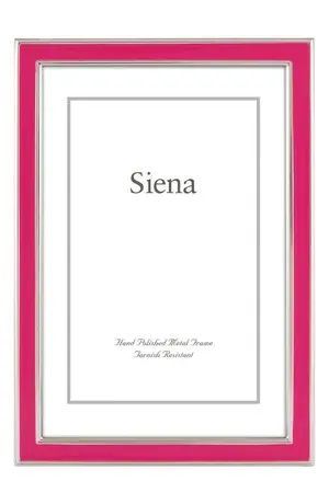 SIENA Narrow Enamel 4 X 6-inch Picture Frame - Hot Pink