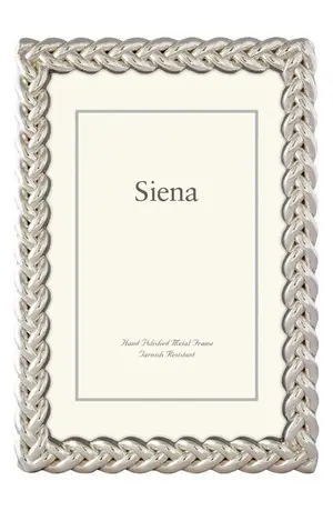 SIENA Braid 5 X 7-inch Picture Frame - Silver