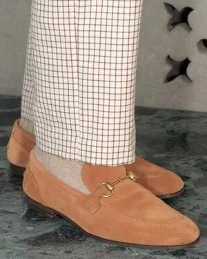 Gucci Jordaan Suede Loafers Navy