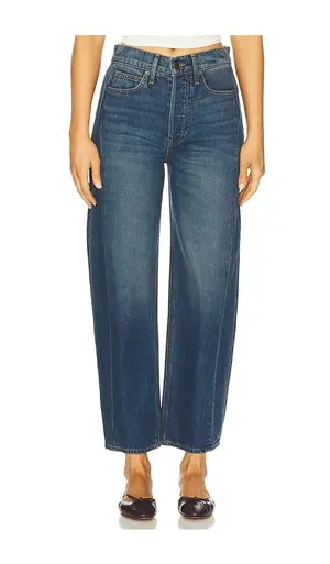 Veronica Beard Ryder High-rise Barrel Leg Jeans