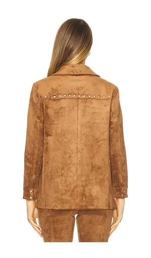 Amanda Uprichard Nirvana Suede Jacket - Pecan