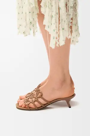 Loewe Petal Anagram Slide - Camel