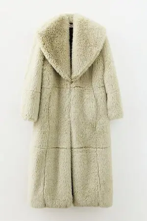 Free People Longline Faux Fur Topcoat