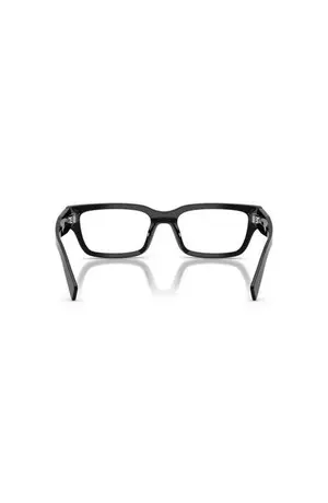 Prada 56mm Rectangle Optical Glasses - Black