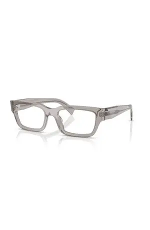 Prada 56mm Rectangle Optical Glasses - Grey