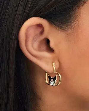 HELLO KITTY Kuromi Heart Hoop Earrings