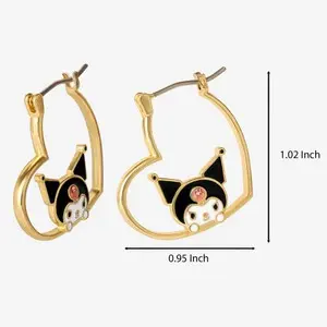 HELLO KITTY Kuromi Heart Hoop Earrings