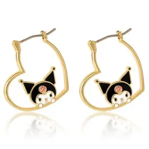 HELLO KITTY Kuromi Heart Hoop Earrings