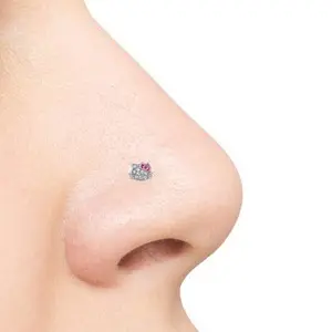 HELLO KITTY My Melody Stainless Steel Nose Stud - Silver/ Pink