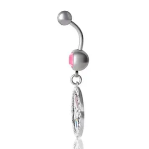HELLO KITTY 14g Dangle Belly Button Ring