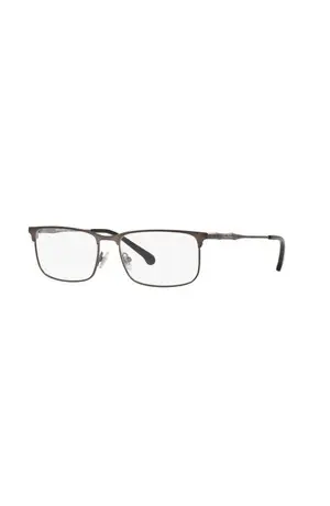 Brooks Brothers Rectangle Full Rim Metal Eyeglasses - Grey