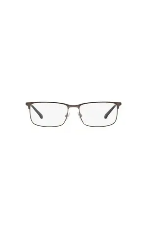 Brooks Brothers Rectangle Full Rim Metal Eyeglasses - Grey