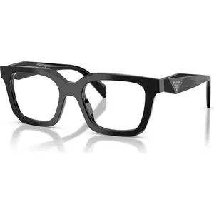 Prada 50mm Irregular Eyeglasses - Black
